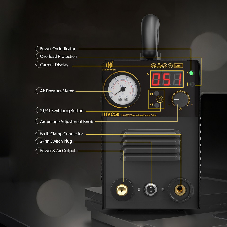 HF Touch Pilot Arc Cutting Machine Plasma Cutter with Quick Air ...