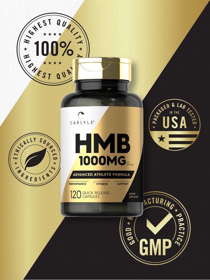 HMB Supplement | 1000mg | 120 Capsules | Non-GMO, Athlete Formula | by ...