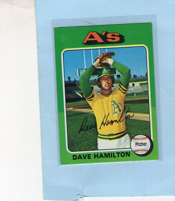 1975 Topps Dave Hamilton #428 Oakland A's NrMt-Mt | eBay