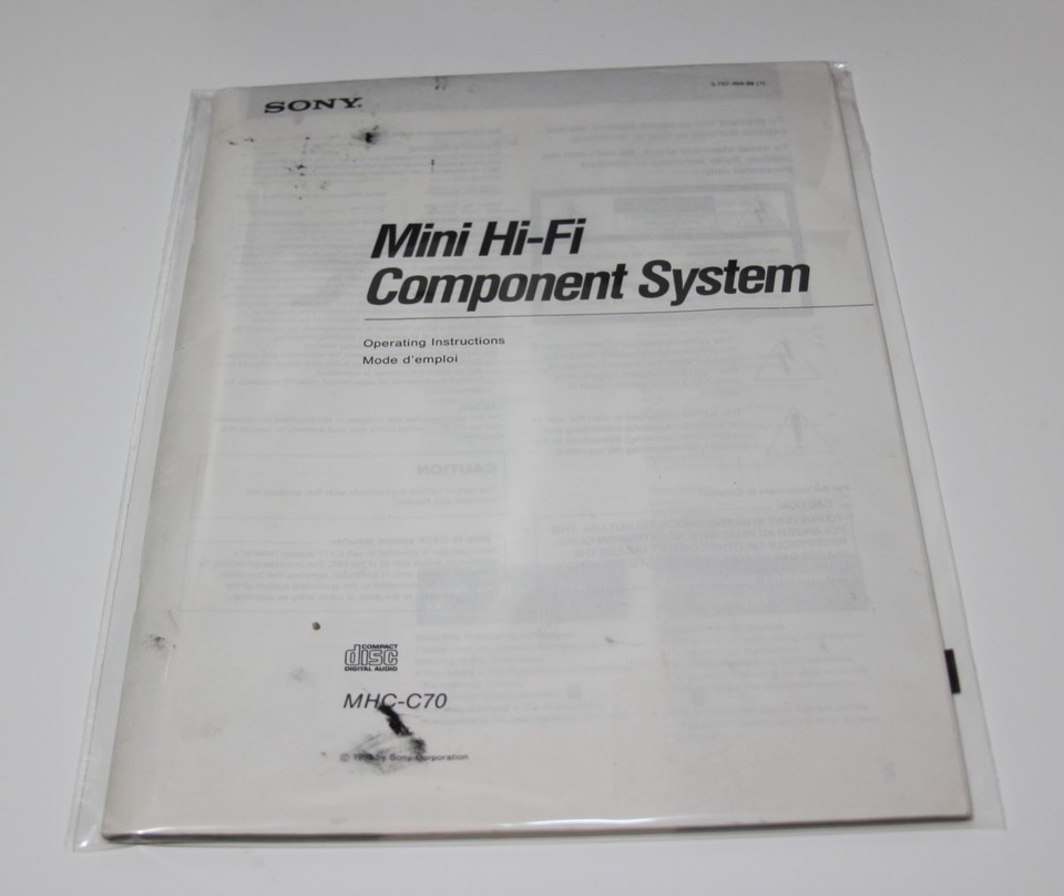 SONY MHC-C70 Mini Hi-Fi Component System Tuner/CD- PARTS ONLY- UNTESTED ...