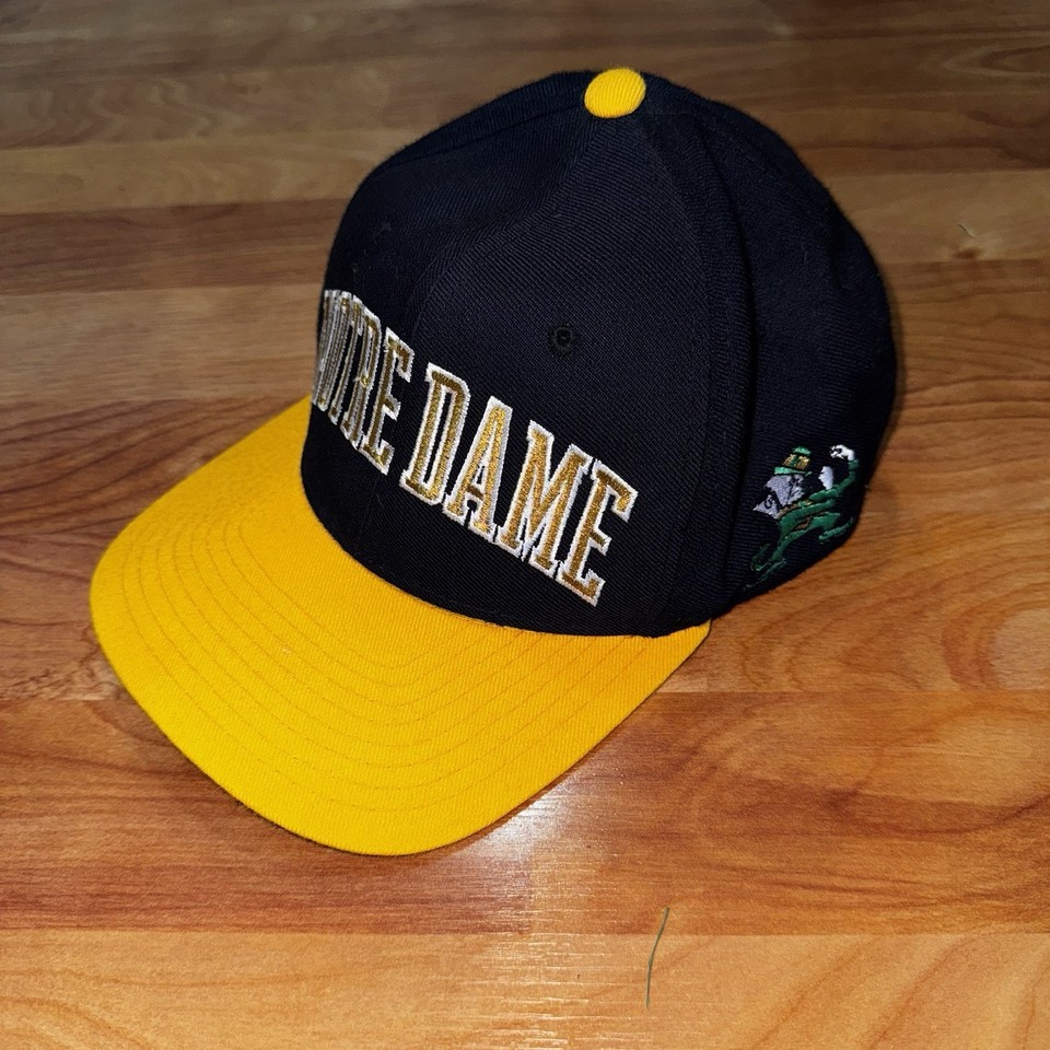 Notre Dame Fighting Irish Starter Fitted 7 3/8 Hat Cap Script 90's 100% ...