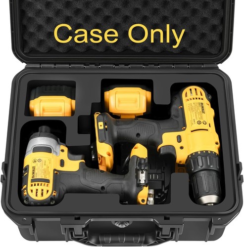 Case for Dewalt Cordless Drill/Impact Driver Set - Waterproof Hard Tool ...