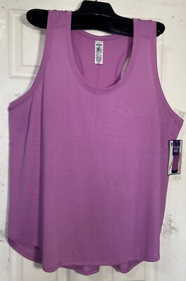 New RBX women 2X Tunic length Tank top with mesh back & crossover ...