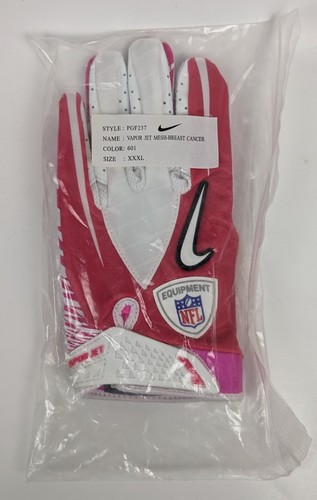 Nike NFL Vapor Jet Mesh BCA Football Gloves PGF237 Pink/White Size XXXL ...