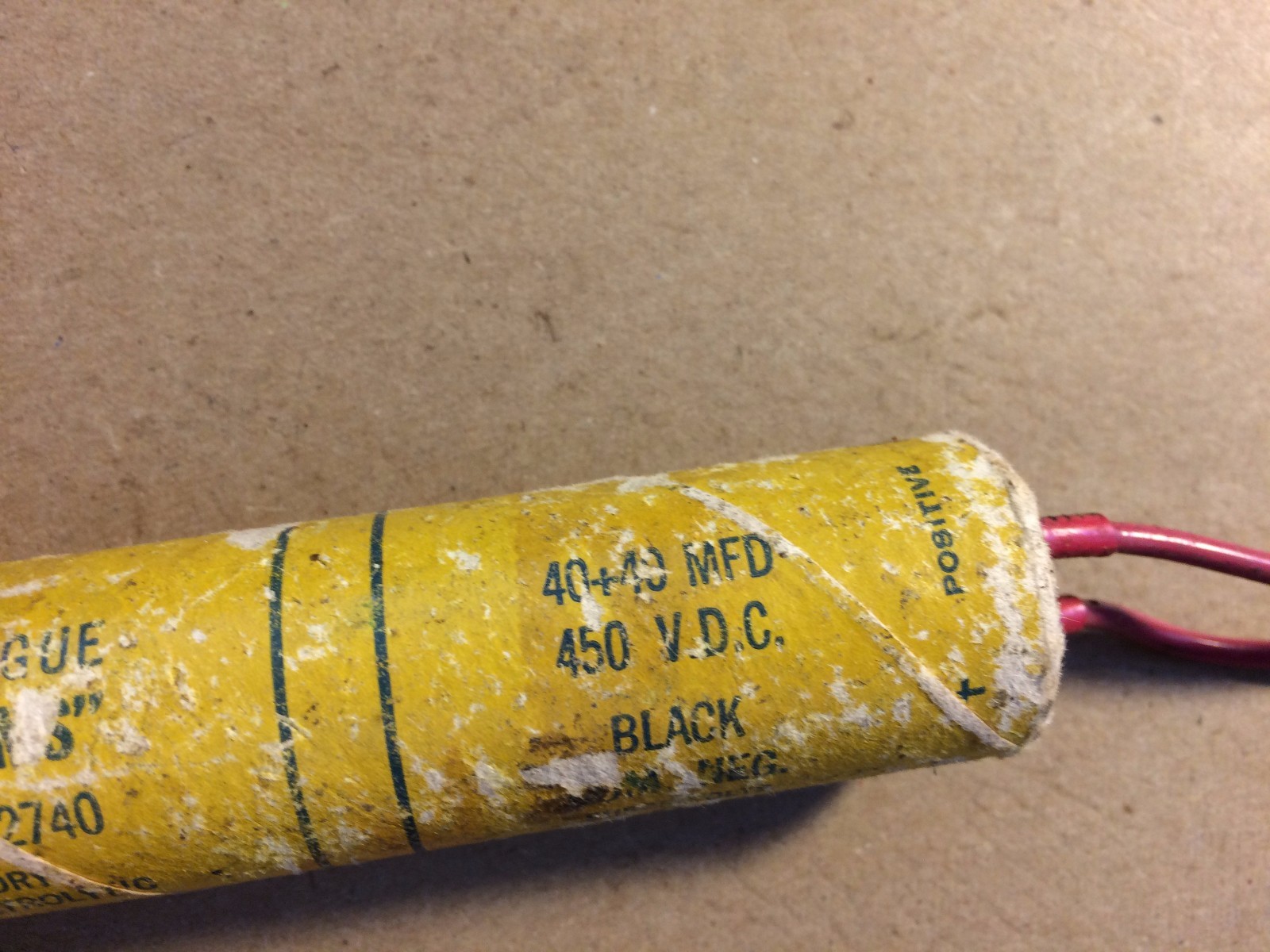 Vintage Sprague Atom 40 +40 uf 450v Two-Section Capacitor TVA-2740 Tube ...