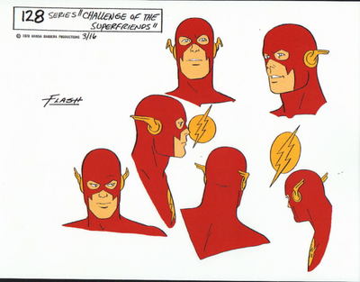 CHALLENGE Of The SUPER FRIENDS : FLASH 'HEADS' MODEL SHEET DC ALEX TOTH ...