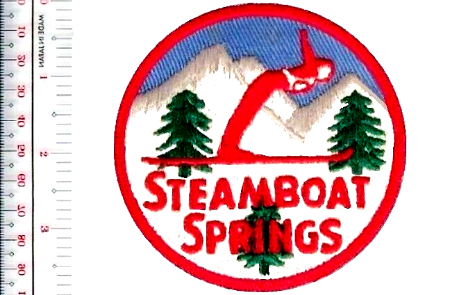 Vintage Retro Skiing Steamboat Springs Ski Resort Colorado Promo Patch ...
