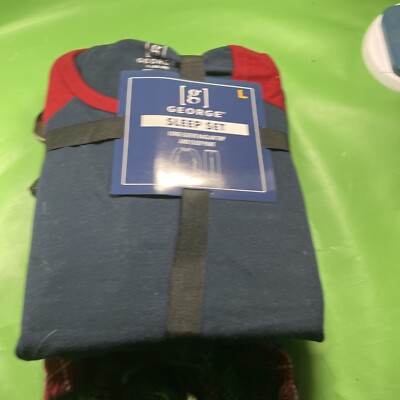 George Large (36-38) men’s pajamas Sleep Set Plaid JJ | eBay