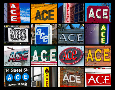 ACE Name Poster featuring photos of actual signs | eBay