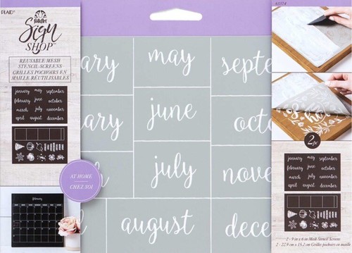 Folk Art Sign Shop Calendar Months Stencil Craft | eBay