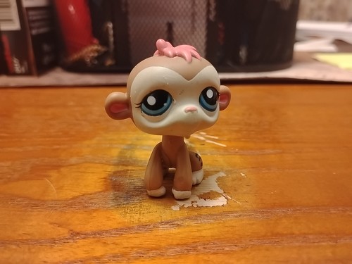 Hasbro Littlest Pet Shop Monkey Pink Hair Blue Eyes Authentic LPS | eBay