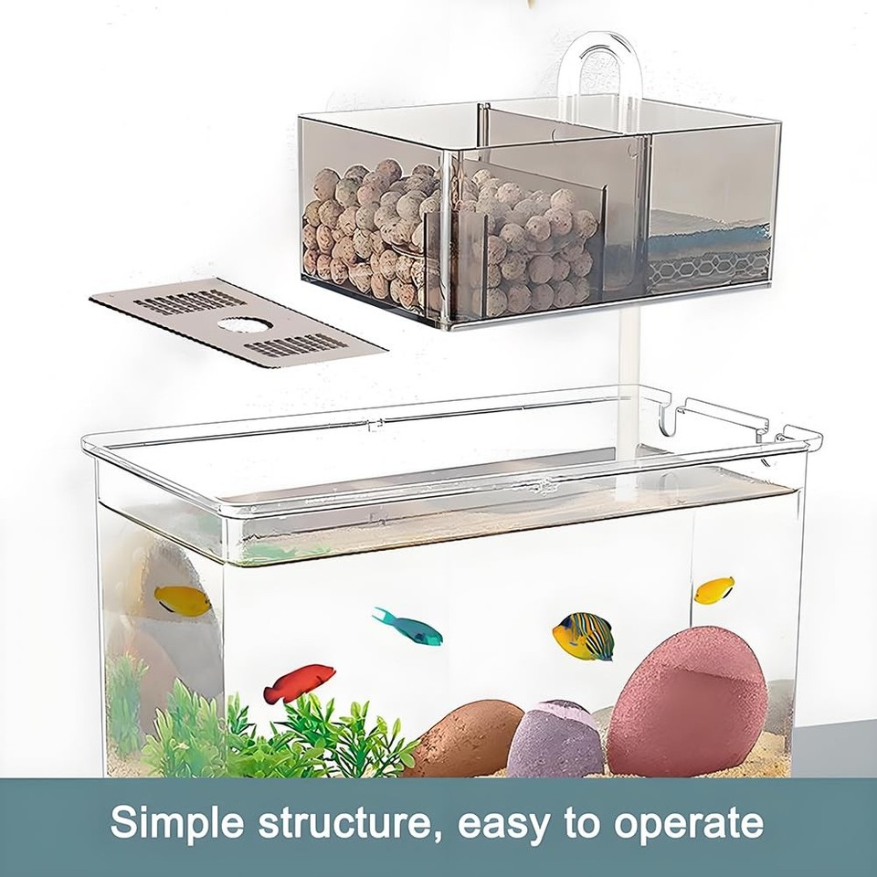 Small Fish Tank Filter Self Cleaning Betta Fish Tank Bottom Suction ...