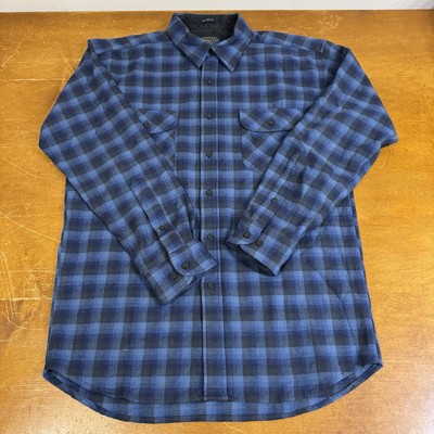 Pendleton Shirt Mens Large Blue Plaid Wool Button Up Long Sleeve ...