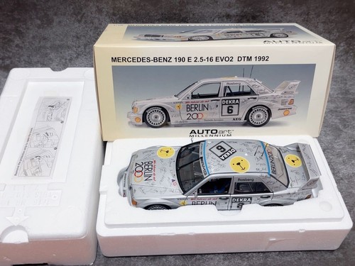 Nuovo AUTOart 1/18 Mercedes-Benz 190E EVO2 AMG Berlin 2000 #6 1992 DTM ...