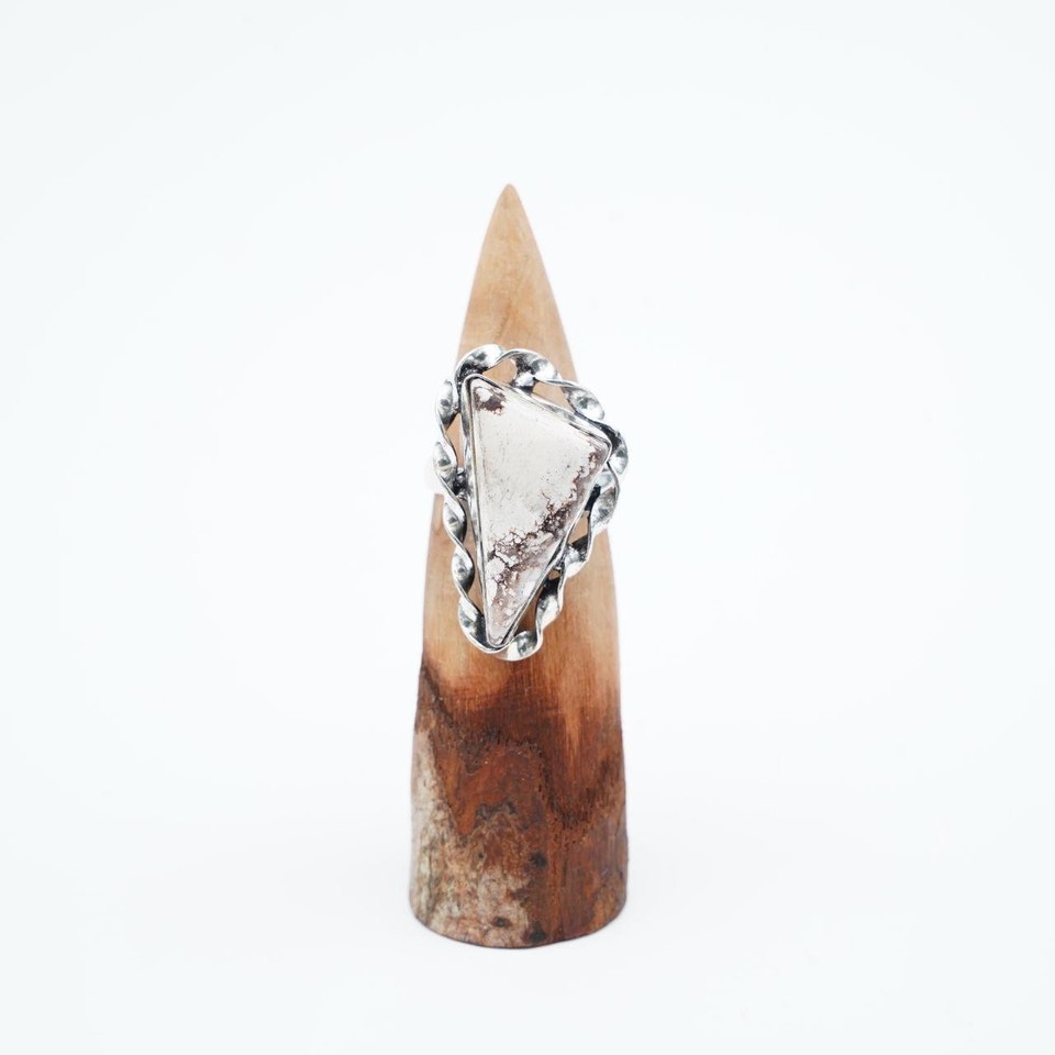 925 Sterling Silver Wild Horse Magnesite Gemstone Ring Size L | eBay UK