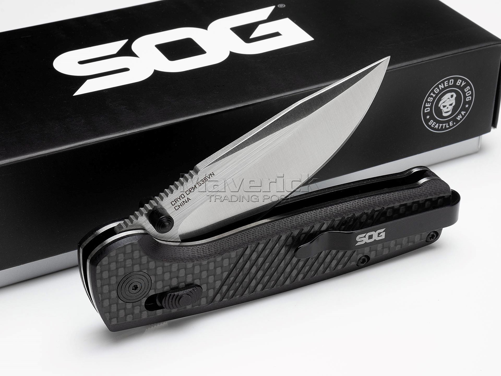 SOG Terminus XR Lock Folding EDC Knife S35VN Carbon Fiber/G10 Manual ...