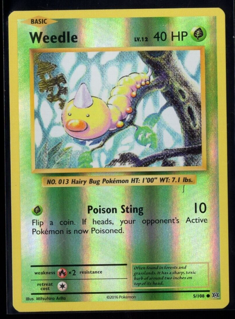 Weedle 5/108 Reverse Holo Common XY Evolutions Pokemon TCG Near Mint | eBay