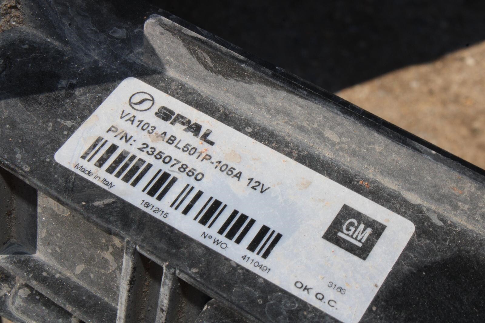 Chevy+Corvette+Stingray+C7+Radiator+Cooling+Fan+Motor+84128343+OEM for ...