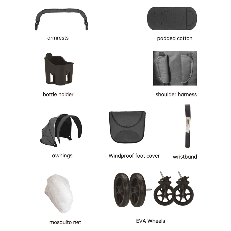 Baby Pram Stroller Bassinet Carriage Infant Strollers Foldable Travel ...