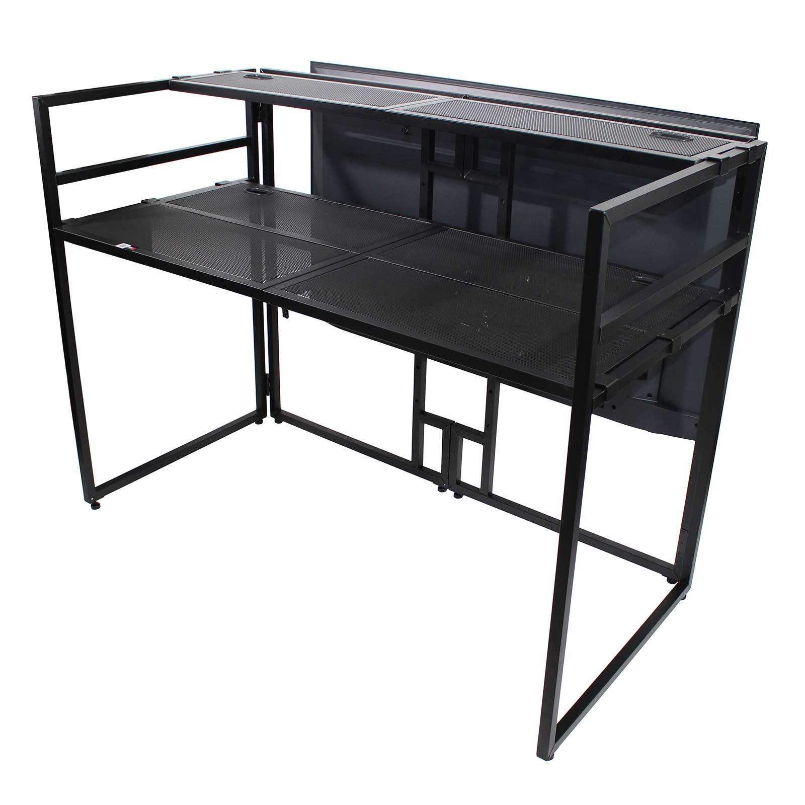 ProX XF-MESA MEDIA Portable DJ Facade Table Station with TV Mount ...