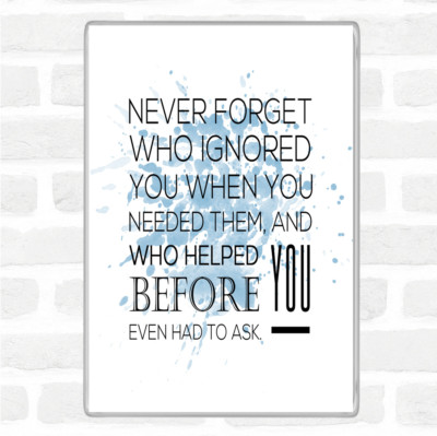 Never Forget Inspirational Quote Jumbo Fridge Magnet | eBay UK