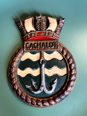 HMS Cachalot Royal Navy Submarine (Sunk) WW11 Ships Badge, Crest ...
