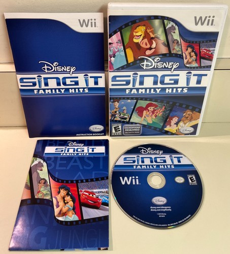 Disney Sing It Family Hits Wii Video Game + Poster, 30 Songs, Family ...