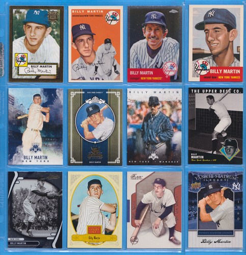 Billy Martin Lot (12 cards) Archives Reprints Chrome+, New York Yankees ...