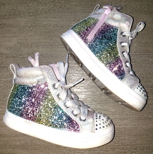 girls size 11 TWINKLE TOES SHOES SNEAKERS VERY SPARKLEY! LACE UP ZPS ...