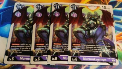 x4 Playset Digimon MURMUKUSMON BT6-079 Purple Common TCG | eBay