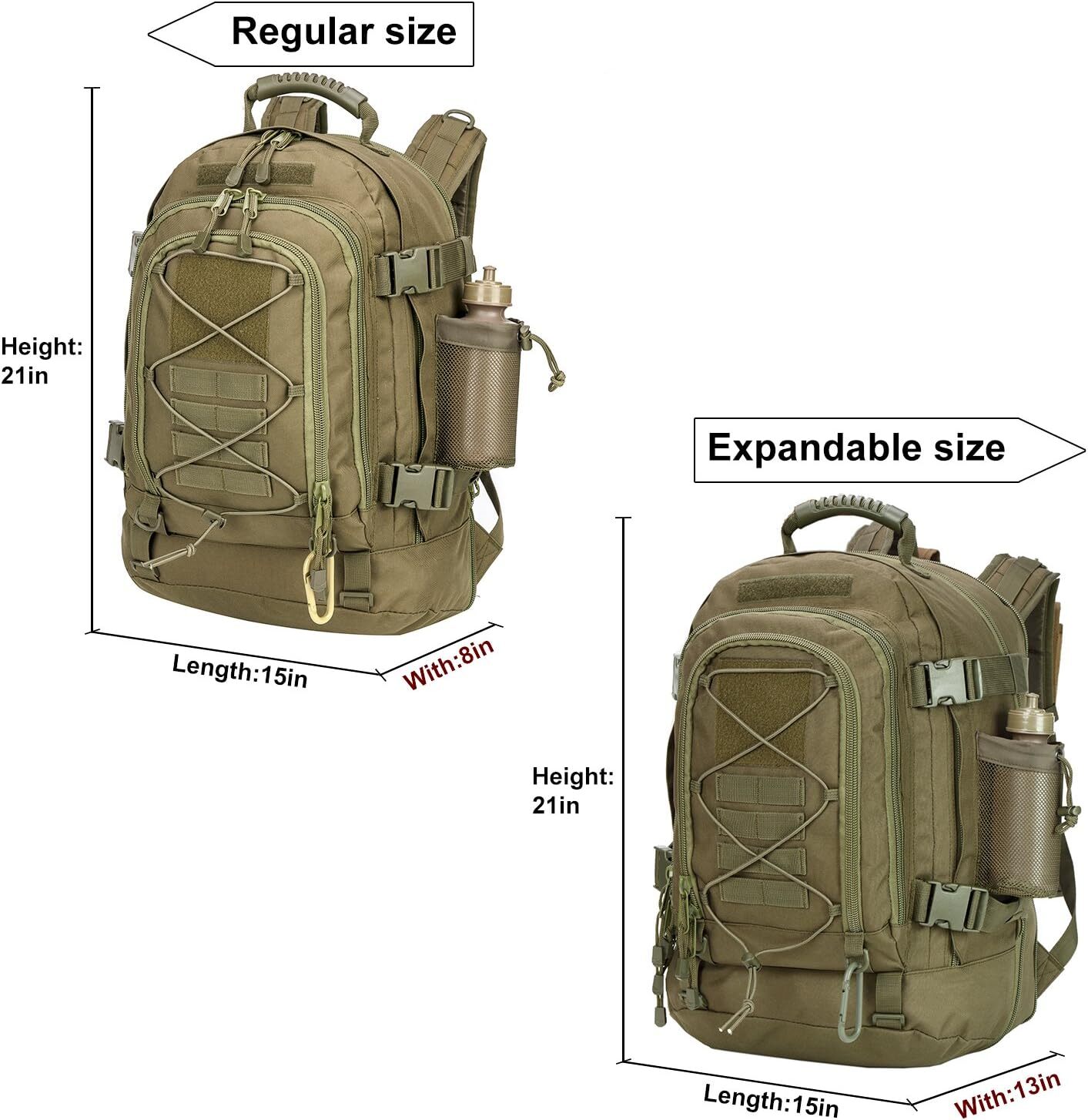 Large Tactical Backpack for Men Backpack with DIY System for Travel ...
