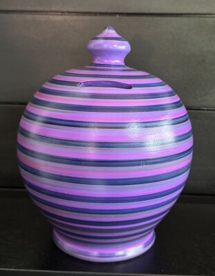 Vtg. Italian Pottery Llama Coin Bank Floral Design Hand Painted Made in ...