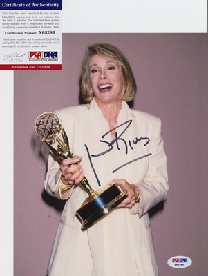 Joan Rivers Legendary Comedian Emmys Signed Autograph 8x10 Photo PSA ...