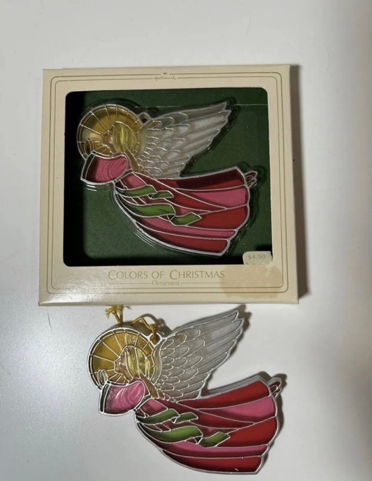 2 Pc 1981 Hallmark Colors Of Christmas Ornament Angel | eBay