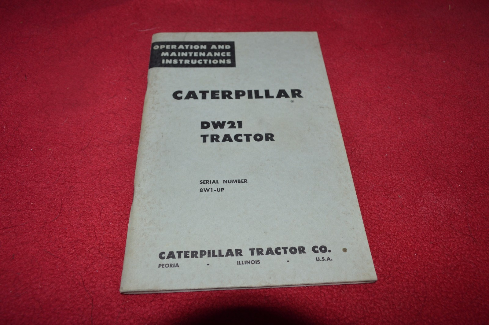 Caterpillar DW21 Tractor Operator's Manual RPMD | eBay