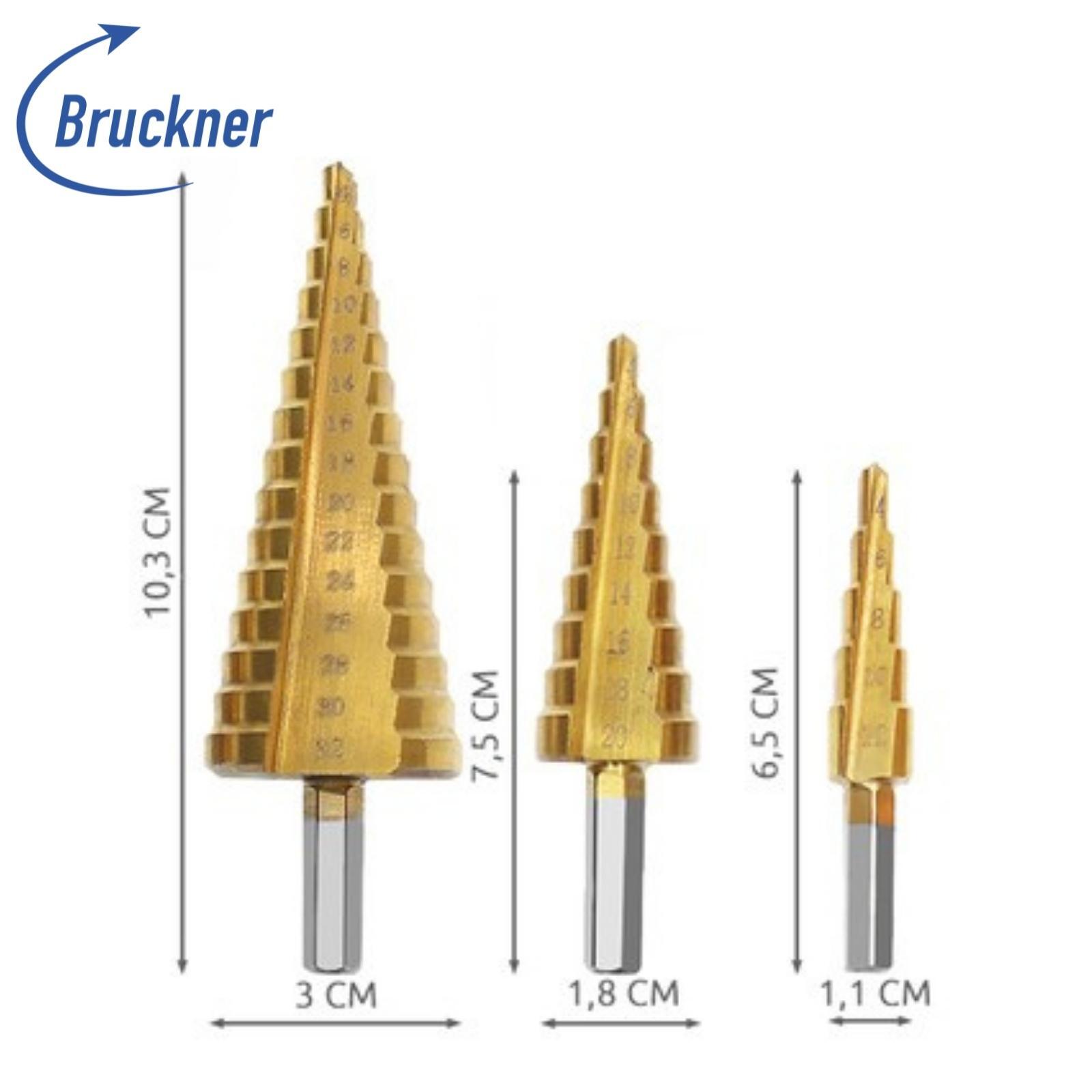 Stufenbohrer HSS Kegelbohrer Kegelsenker Metall Fräser 4-32 mm ...