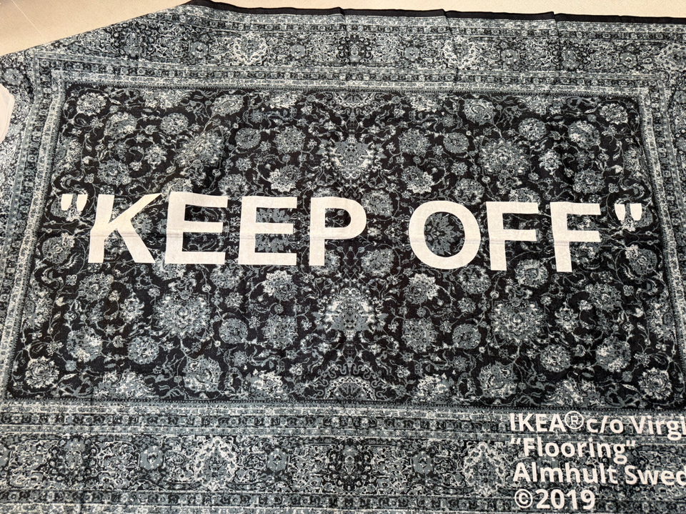 Virgil Abloh Black Keep Off Rug, Popular Decoration, Exhibition Rug ...