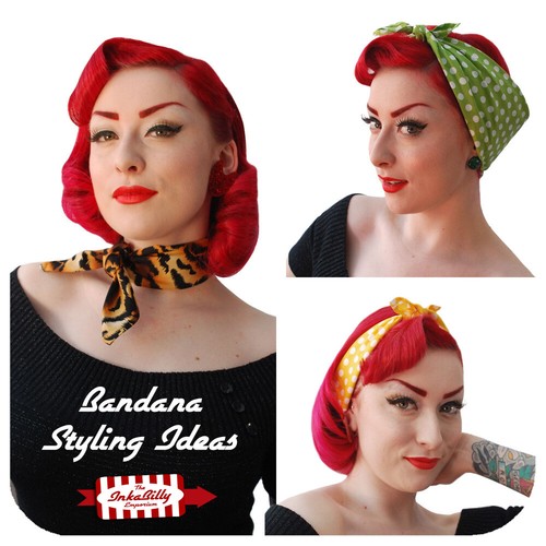 Nautical Headscarf, Anchors & Stripes 50s Style Rockabilly Bandana ...