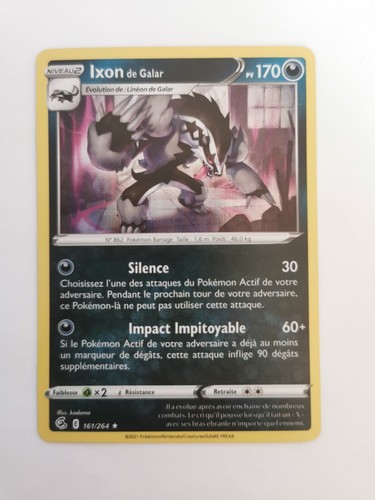 Carte Pokémon Ixon De Galar 161/264 PV 170 Holo Poing De Fusion | eBay