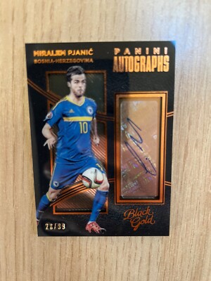 Miralem Pjanic - Black Gold Auto /99, 2016/17, Bosnia-Herzegovina, FC ...