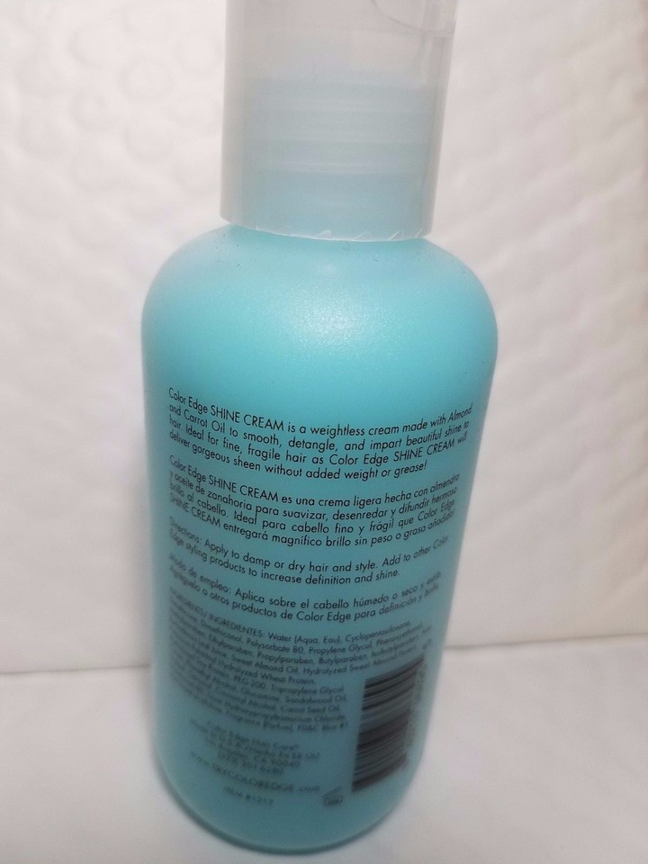 COLOR EDGE HAIR CARE SHINE CREAM LEAVE IN CONDITIONER NET 5 FL OZ ...