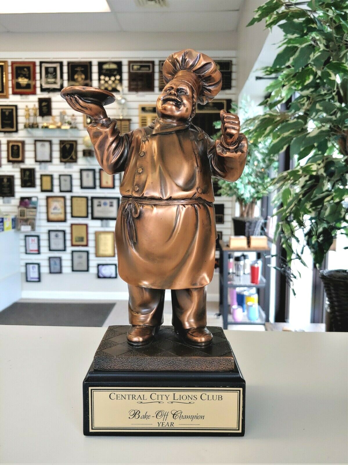 CHEF TROPHY BAKE-OFF SCULPTURE AWARD COOK OFF COOKING 11" TALL MRFB066 ...