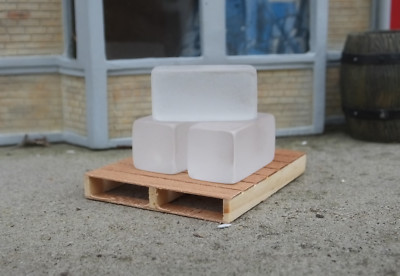 Dry Ice Block Set of 3 Miniatures Not Real on Premium Pallet 1/24 Scale ...