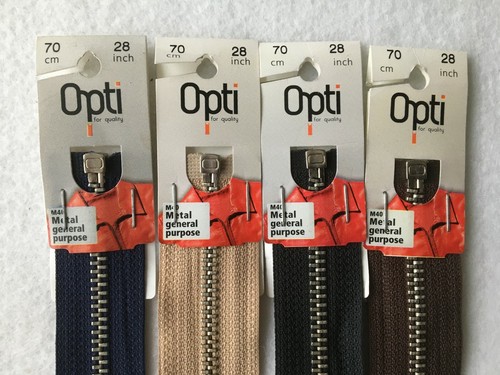 OPTI M40 Zips Metal Open End Silver Puller Zippers for Jackets and ...