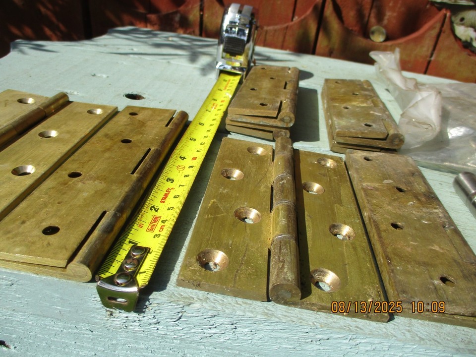 SOLID BRASS Door Butt Hinge Super Strong Solid Brass. Job lot. #87-0389 ...