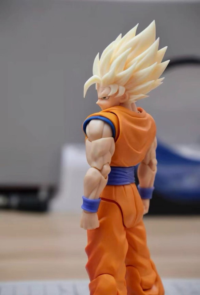 New Custom ssj2 Goku DBZ 1/12 SHF yellow Head Sculpt kit （No Figure） | eBay