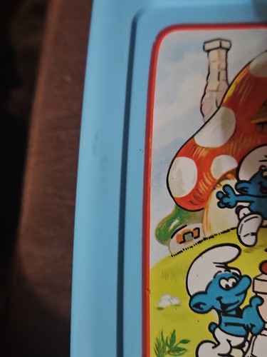 Vintage 80s Smurf Lunch Box w/ Yellow Thermos, Top and Cup Looks New | eBay