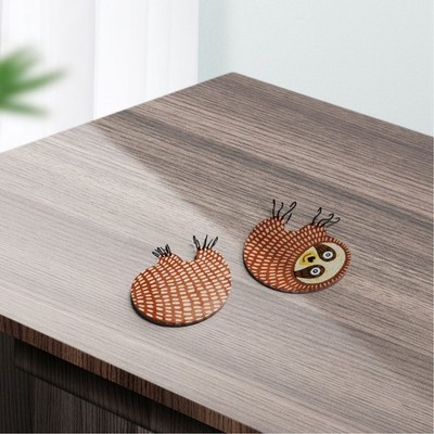 Wooden Sloth Pendant Cartoon Cute Flower Branch Trees Plant Decoration ...