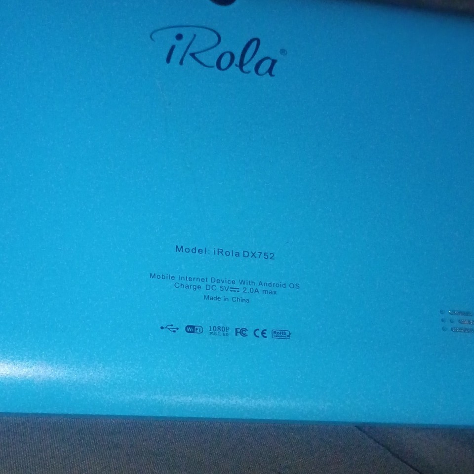 iRola DX752 Android Tablet Blue Wi-Fi 1080P Full HD | eBay
