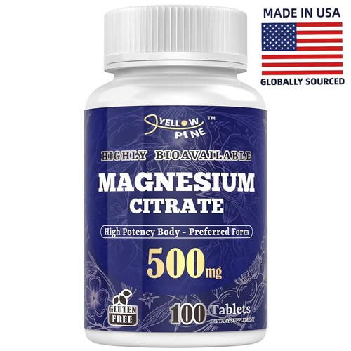 🔥🔥🔥 500mg Highly Bioavailable Magnesium Citrate High Absorption Made In ...